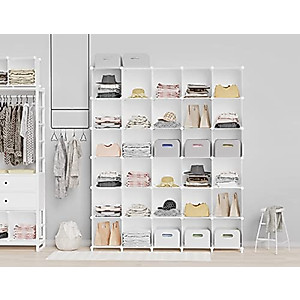 HOMIDEC Closet Organizer, 12-Cube Closet Organizers and Storage, Portable Closet Shelves, Clothing Storage (White)