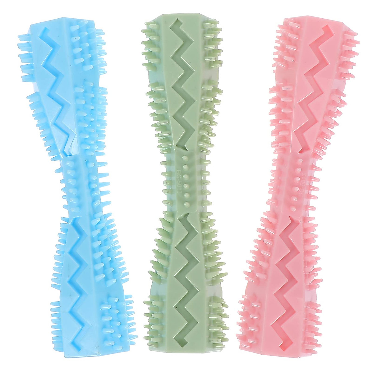 Mipcase 9 Pcs Pet Teething Stick Dog Toothbrush Stick Toy Dog Tooth Brush Chew Toys for Puppies Dog Teething Chew Dogs Teething Toys Teething Toys for Puppies Dental Stick TPR Massage