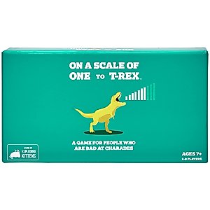 On a Scale of One to T-Rex by Exploding Kittens: A Card Game for People Who Are Bad at Charades - Family - Card Games for Adults, Teens & Kids