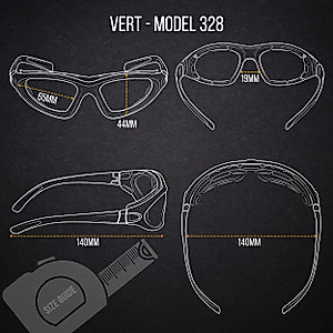 WYND Blocker Vert Motorcycle & Boating Sports Wrap Around Polarized Sunglasses (Black/Smoke Lens)