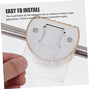 DOITOOL 1 Set Tower Hanger Towel Storage Shelf Towel Shelf Towel Holder Hanging Shoe Rack for Wall Plastic Coat Hangers Towel Rack Rod Stainless Steel Towel Hanging Towel Rack Wall-Mounted