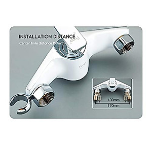 MINJING Bidet Faucets, Wall Mounted Bathroom Shower Tap Bidet Toilet Sprayer Bidet Toilet Washer Mixer Faucet