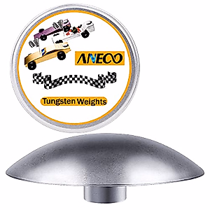 Aneco 3.5 Ounces Tungsten Canopy Weight Tungsten Weights Incremental Wood Car Canopy Weights Compatible with Pinewood Car Derby Weights