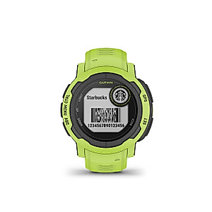 Wearable4U Garmin Instinct 2 GPS Rugged Outdoor Smartwatch, Electric Lime with Corning Gorilla Glass, Multi-GNSS Support Power Bundle