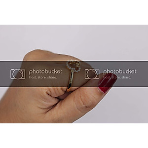 dazzlingjewelrycollection 0.25TCW Mickey Mouse & Minnie Mouse Round Swarovski Cubic Zirconia 14k Yellow Gold Over Sterling Silver Engagement Ring for Women's