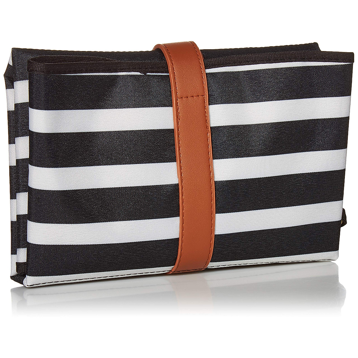 JJ Cole Diaper Changing Clutch for Baby Diapers and Wipes, Black & White Stripes