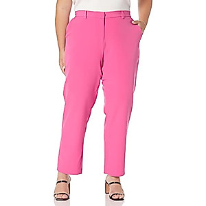 The Drop Women's Abby Flat Front Pant, Rose Pink, M