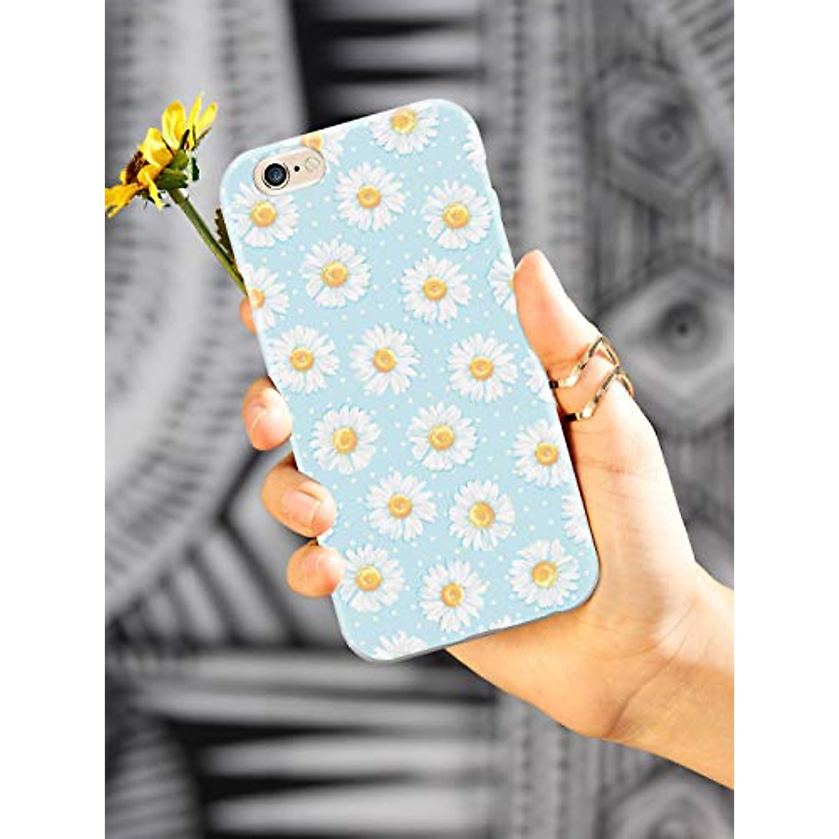 Inspired Cases - 3D Textured Galaxy Note 10 Plus Case - Rubber Bumper Cover - Protective Phone Case for Samsung Galaxy Note 10 Plus - Watercolor Daisy Pattern - White