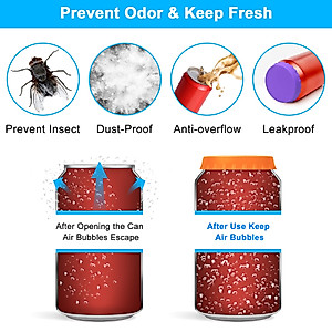 6 Pack Silicone Soda Can Cover Lids, Reusable Soda Can Lids Beer Can Covers Pop Can Covers, BPA Free Silicone Can Cover, Stopper and Protector for Soda, Beer, Beverage, Juice, Coke, Fits Standard Cans