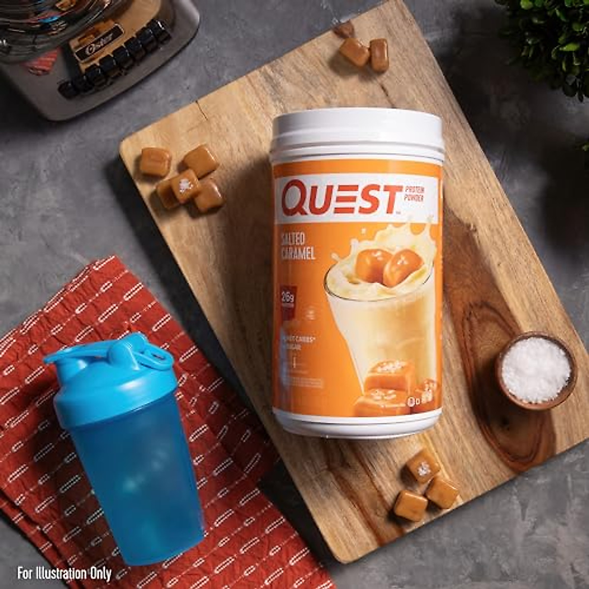 Quest Nutrition Salted Caramel Protein Powder, 26g Protein, 1g Sugar, Low Carb, Gluten Free, 1.6 Pounds, 24 Servings