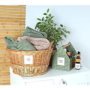 Dekluttr 144 Minimalist Laundry Labels for Organizing Linen, Storage, and Laundry Room Preprinted Organization Labels for Storage Bins Containers and Jars