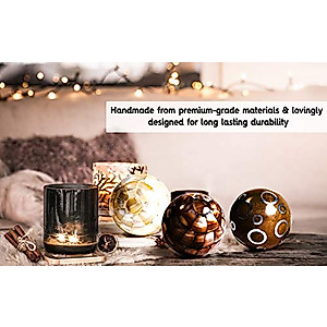 U'Neeque Collections Beautiful Handmade Small Decorative Balls for Bowls (3” each) - Ideal Accent Decor for Bowls, Trays & Vases, Decorative Balls Set of 3