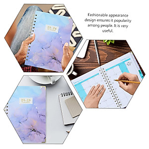 NUOBESTY 2pcs Carnes Para Estufa Student Notebook Note Pads Work Note Book Teacher Lesson Planner 2023-2024 Household Weekly Planner Write a Book Coil Book Office Course