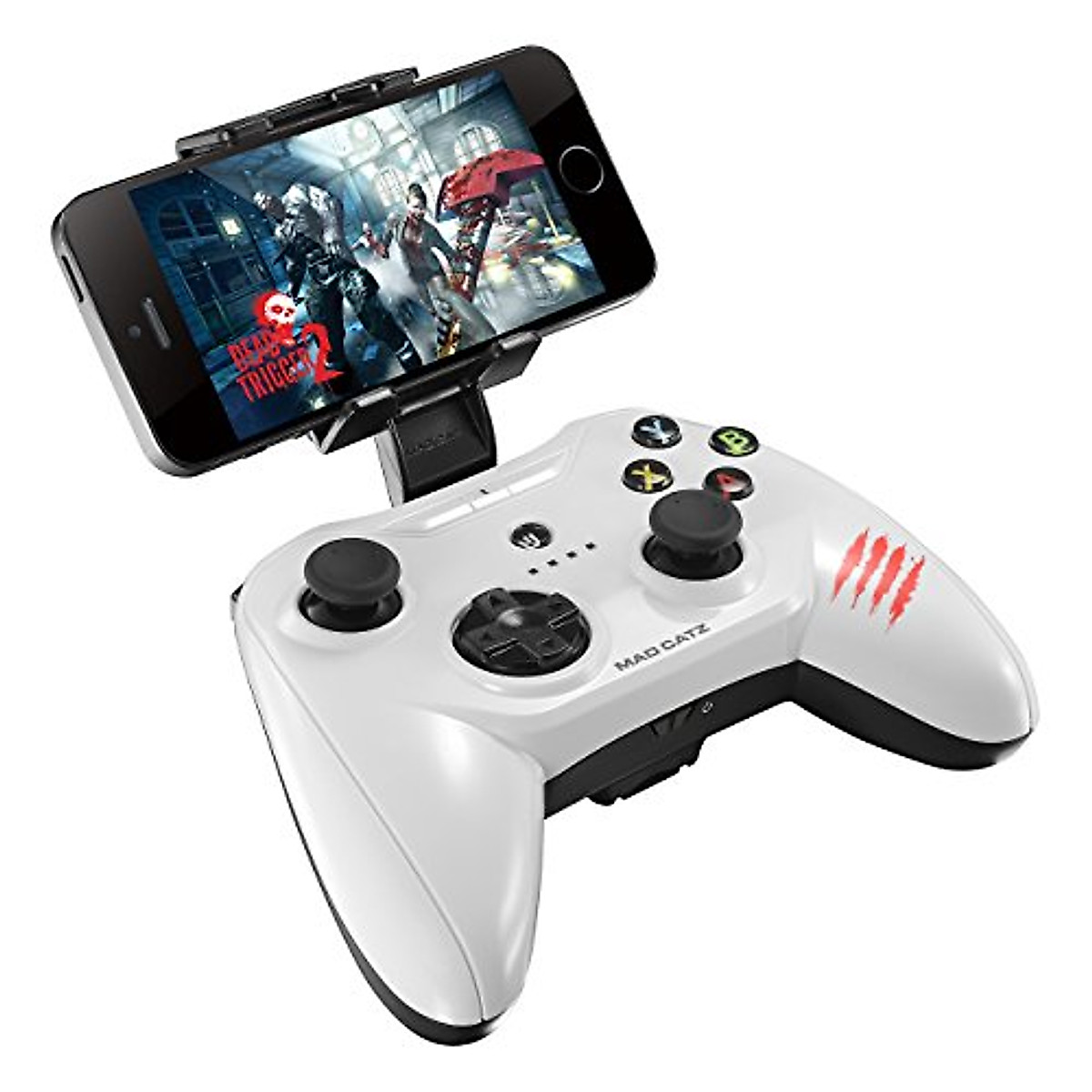 Apple Certified Mad Catz C.T.R.L.i Mobile Gamepad and Game Controller Mfi Made for Apple TV, iPhone, and iPad - White