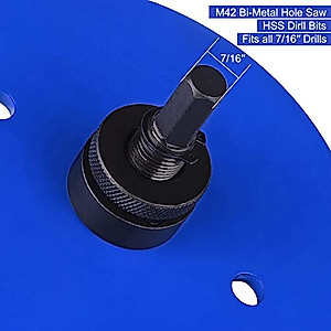 LANIAKEA 6-1/8-Inch Bi-Metal Hole Saw 156MM M42 Annular Hole Cutter HSS Variable Tooth Pitch Holesaw Set with Arbor Blue for Home DIYer