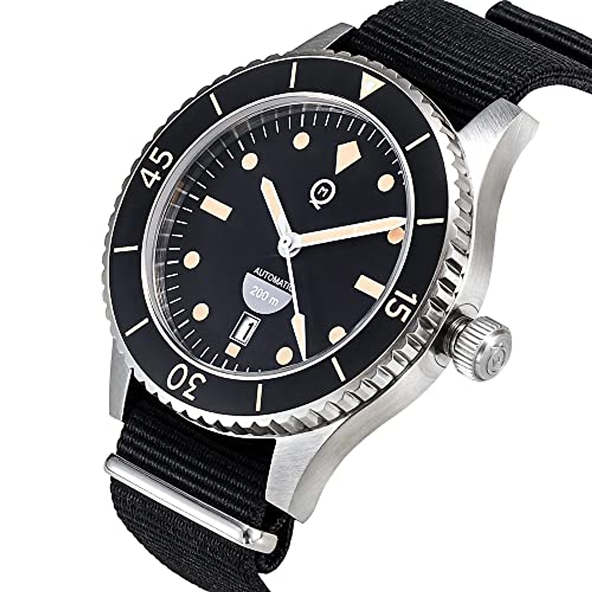 QM NH35 Dive Automatic Mechanical Men's Watch Fifty Search Diving Retro Luminous Saphire Glass Cramic Bezel 8020NH