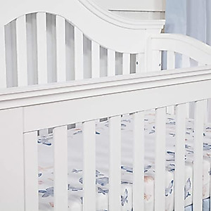 Davinci Ashbury 4-in-1 Convertible Crib with Toddler Bed Conversion Kit in Warm White, Greenguard Gold Certified