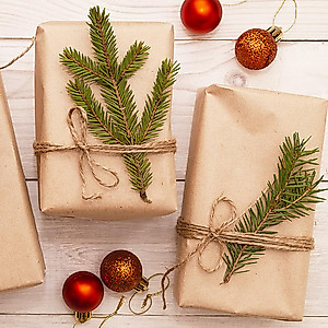 Tenn Well Natural Jute Twine, 500 Feet Long Brown Twine Rope for Crafts, Gift Wrapping, Packing, Gardening and Wedding Decor