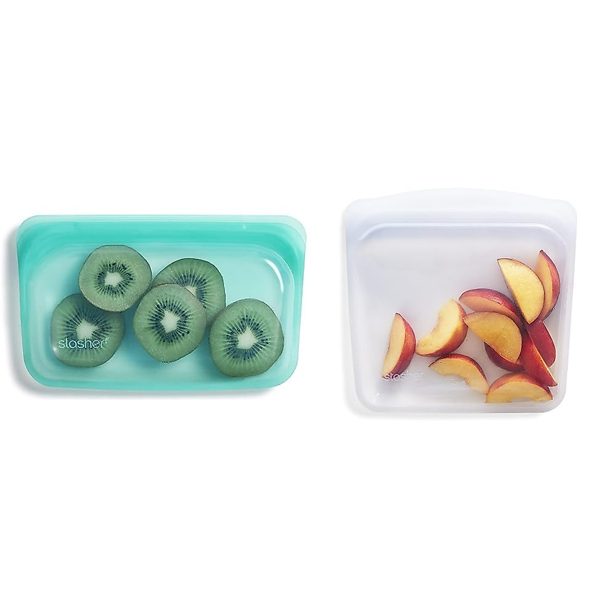 Stasher Reusable Silicone Storage Bags, Food Storage Containers, Microwave and Dishwasher Safe, Leak-free