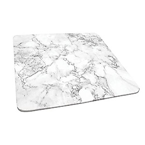 Square Marble Table Cover, Nature Granite Pattern with Cloudy Spotted Trace Effects Marble Image, Elastic Edge, Suitable for Table Decoration, Buffet and Camping, for 42"x42" Square Table Grey Dust