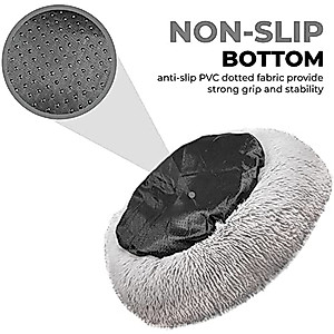 Whiskers & Friends Cat Bed, Cat Beds for Indoor Cats Washable, for Small Cat Bed, Large Cat Bed, Kitten Bed, Small Dog Bed, Anti Anxiety Calming Pet Bed, Cat Beds & Furniture, Round Cat Nest Bed