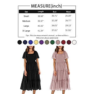LILLUSORY Spring Midi Graduation Bridal Baby Shower Dresses Women 2024 Summer Casual Flowy Bridal Sun Sundress Trendy Brunch Cute Ladies Vacation Smocked Teacher Clothes Outfits White