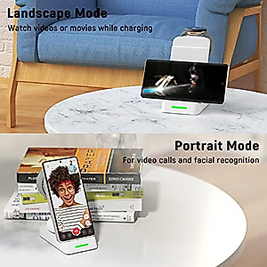 EloBeth 3 in 1 Wireless Charging Station for Google Pixel Watch Charger, Wireless Charger for Google Pixel 8 Pro /8/7 Pro / 7a /7/Fold/6/6 Pro/5/4/3/XL, Pixel Buds Pro iPhone/Airpods(not for Watch 2)