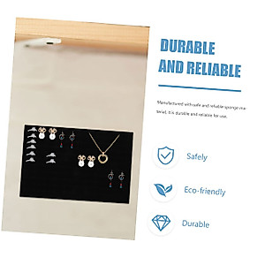 NOLITOY 25 Pcs Jewelry Drawer Inserts Velvet Jewelry Display Pad Black Foam Display Pads Jewelry Organizer Inserts Sink Accessories Jewelry Sponge Insert Holder Travel Earrings Plate