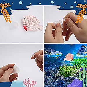 gootrades 3 Pcs/Set Artificial Fish Glowing Effect Aquarium Decor Floating Ornament