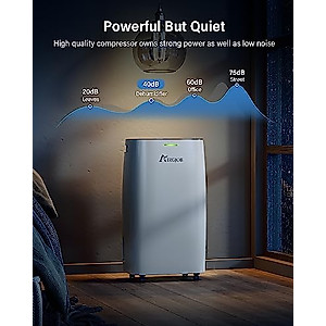 32-Pint Dehumidifier for Basement and Large Room - 2000 Sq. Ft, Quiet Dehumidifier for Large Capacity Room Home Bathroom Basements - Auto Continuous Drain Remove Moisture with Child Lock