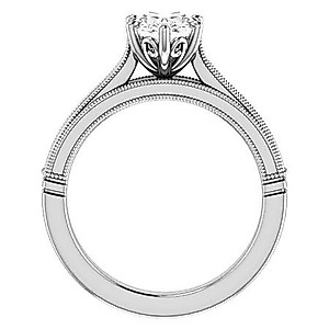 Mois 2 CT Oval Colorless Moissanite Engagement Ring for Women/Her, Wedding Bridal Ring Set, Eternity Sterling Silver Solid Gold Diamond Solitaire 4-Prong Sets for Her (5)