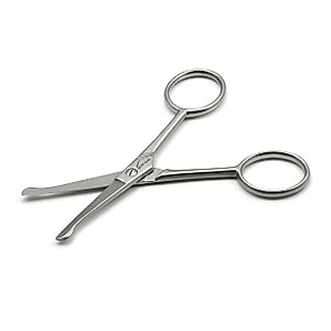 Mont Bleu Ear & Nose Hair Scissors, Straight Blades, Carbon Steel, made in Italy