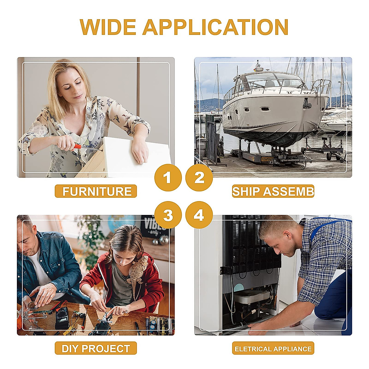 VIGRUE 450PCS M2.5/M3/M4/M5/M6/M8 Hex Allen Head Socket Set Screw Bolts Assortment Kit Grub Screw with Internal Hex Drive, 304 Stainless Steel