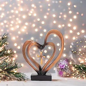 TZufa Wedding Anniversary Couples Gift - 25th 50th Anniversary Wedding Gift Ideas for Wife, Husband, Happy Anniversary, Wedding Decoration for Parents, Her/Him - Brown