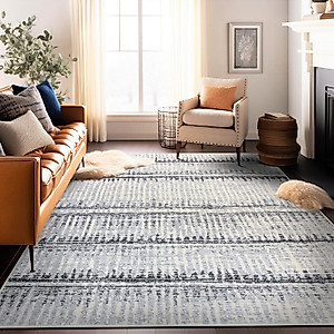 Rugshop Contemporary Bohemian Soft Area Rug 5' x 7' Gray