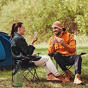 64 oz Water Bottle Stainless Steel with Straws & 3 Lids, Double Wall Vacuum Insulated Half Gallon Water Bottle with Sleeve & Carry Pouch, 64oz Leak Proof Metal Thermos Water Jug for Sport Camping