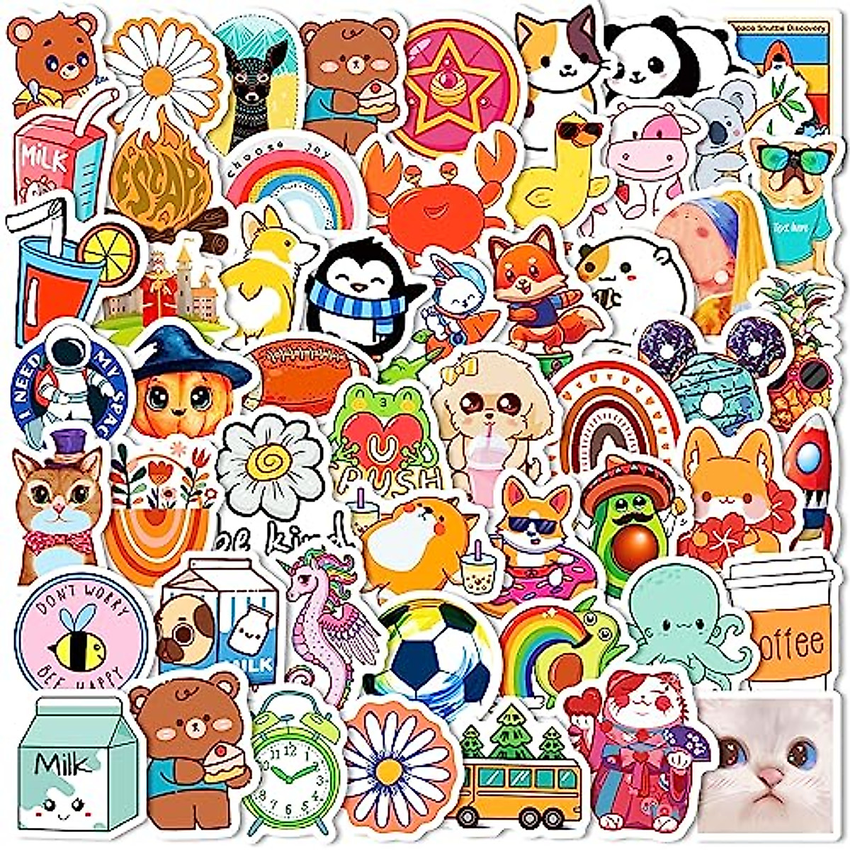 1000Pcs Stickers for Kids | Water Bottle Stickers for Kids | Bulk Stickers for Water Bottles Laptop Hydroflask | Waterproof Vinyl Stickers for Teens Kids Girls Adults[No-Duplicate Sticker Pack]