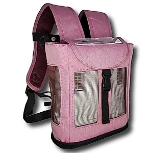 O2TOTES Ultra Lightweight Backpack For Inogen One G3 Unit (Patented Design) (Burgundy) FITS ONLY: INOGEN ONE G3 UNITS: IS-300 OR, IO-300