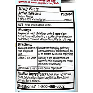 Colgate Kids 3.5 oz 3-Pack Unicorns Mild Bubble Fruit Flavor Toothpaste Fluoride Cavity & Enamel Protection…