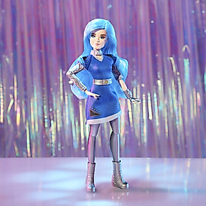 Disney Princess Zombies 3 Addison Fashion Doll - 12-Inch Doll with Long Blue Hair,Dress,Shoes,and Accessories.Toy for Kids Ages 6 Years Old and Up