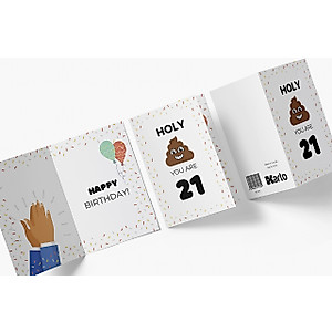 Karto Funny 21st Birthday Card - With Red Envelope