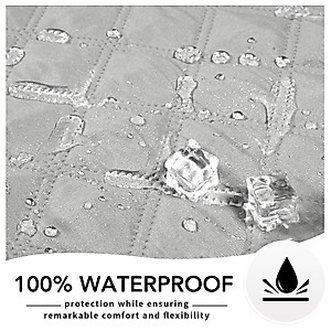 Easy-Going 100% Waterproof Dog Bed Cover, Non-Slip Pet Blanket for Furniture, Washable Couch Cover, Repleasement Sofa Cover (52X82 in,Light Gray)