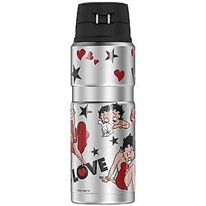 Betty Boop Collage THERMOS STAINLESS KING Stainless Steel Drink Bottle, Vacuum insulated & Double Wall, 24oz