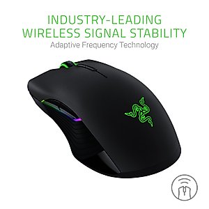 Razer Lancehead - Wireless Gaming Mouse: 16, 000 DPI Laser Sensor - Chroma RGB Lighting - 8 Programmable Buttons - Mechanical Switches