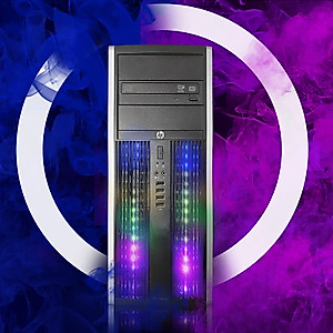 HP Gaming PC Desktop Computer - Intel Quad I7 up to 3.8GHz, GeForce GTX 1050 Ti 4G, 16GB Memory, 512G SSD, RGB Keyboard & Mouse, DVD, WiFi & Bluetooth, Win 10 Pro (Renewed)