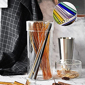 Reusable Glass Straws, 12-Pieces Drinking Straws with 2 Cleaning Brushes, Dishwasher Safe for Shatter Resistant, Eco Friendly Reusable Straws - Multicolor