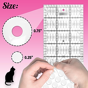 TightGrips Non-Slip Grips for Quilt Templates - 48 Pieces Total - 24 Large & 24 Small