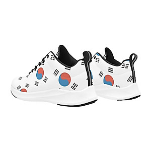 AFFAMA Korea South Flag Womens Lightweight Running Walking Shoes Casual Sneaker White