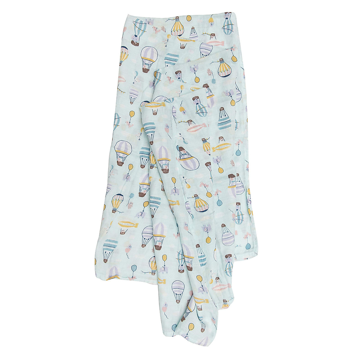 Loulou Lollipop Soft Baby Swaddle Blanket Muslin Wrap Receiving Blanket for Newborn to Toddler Girl and Boy, Large 47” by 47” - Hot Air Balloon…