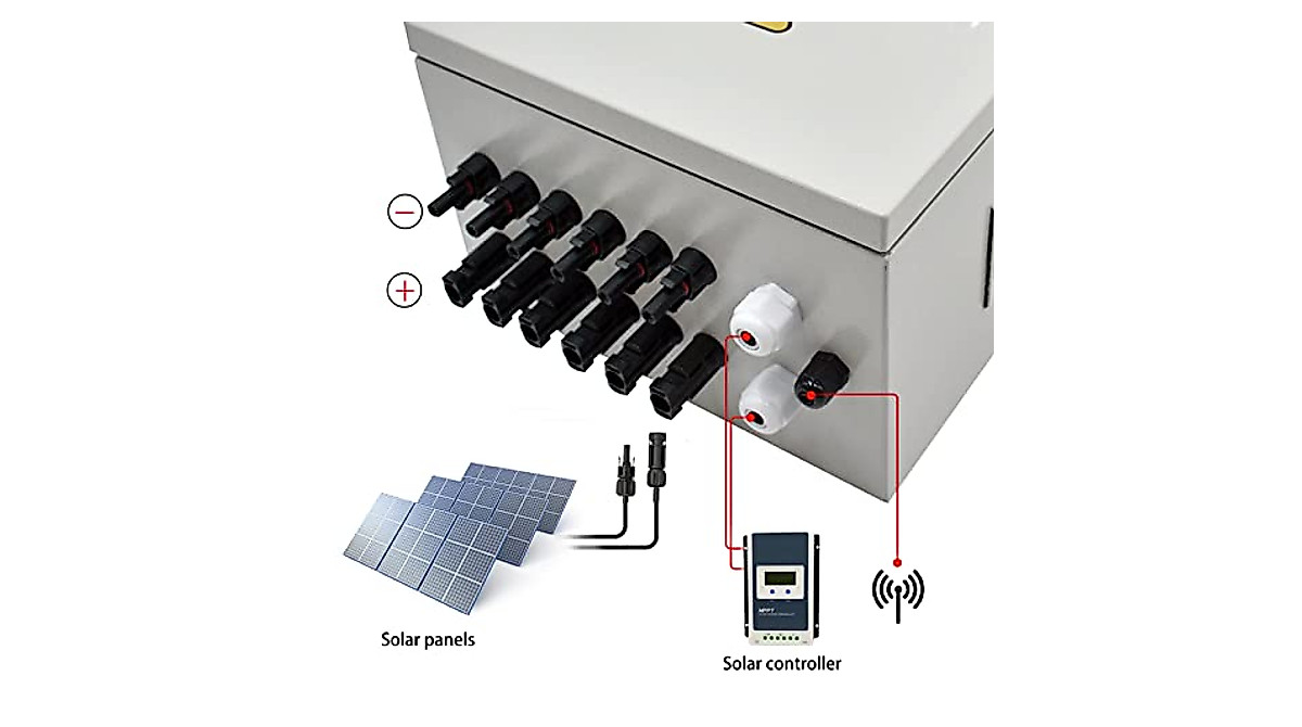 Waterproof 6 String PV Combiner Box for Solar Systems